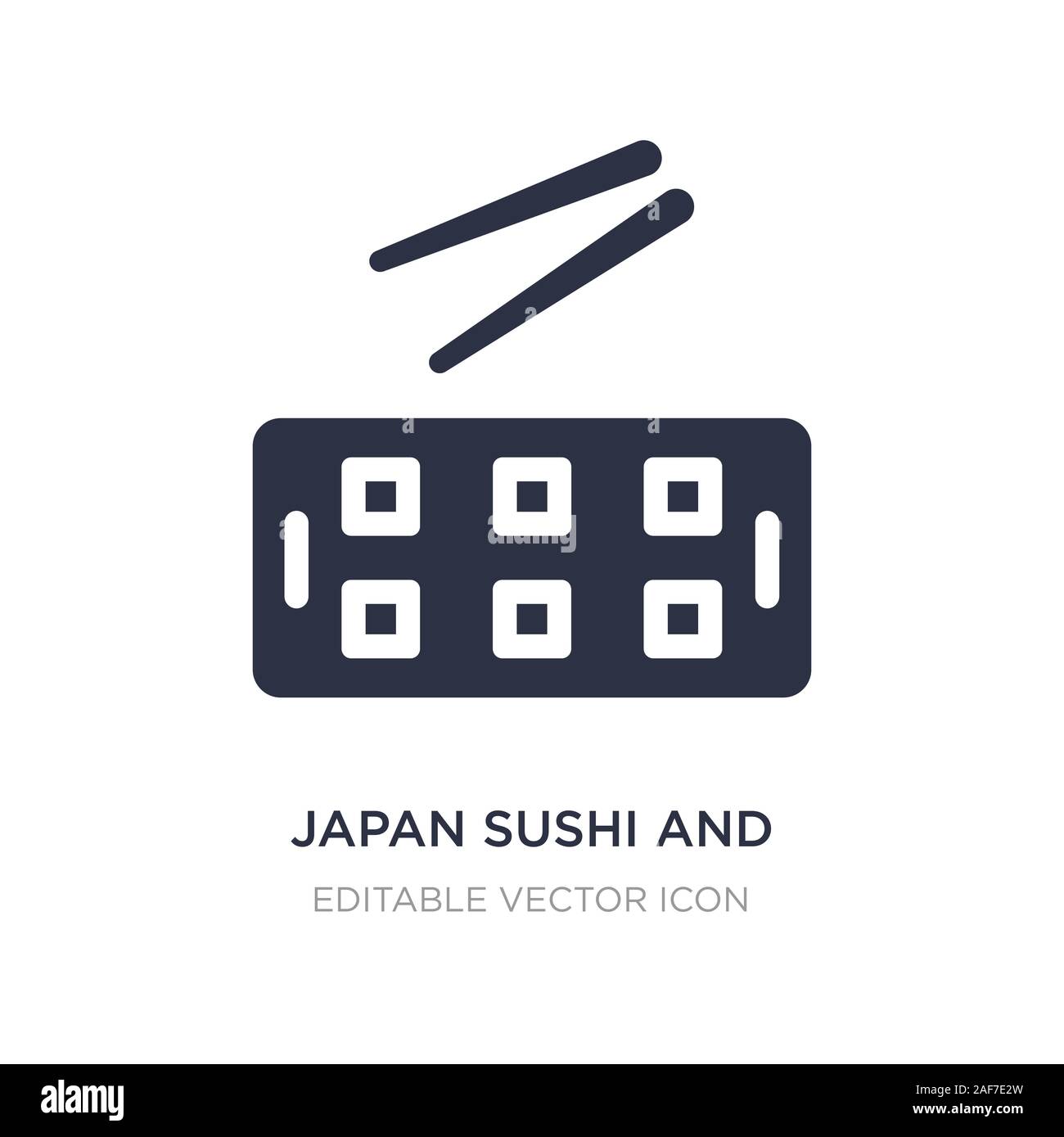 japan sushi and chopsticks icon on white background. Simple element ...