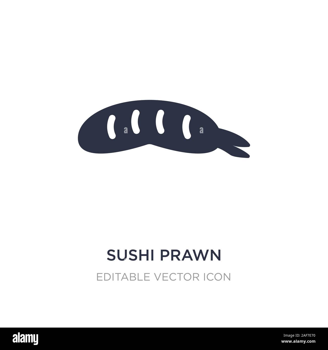 sushi prawn icon on white background. Simple element illustration from ...