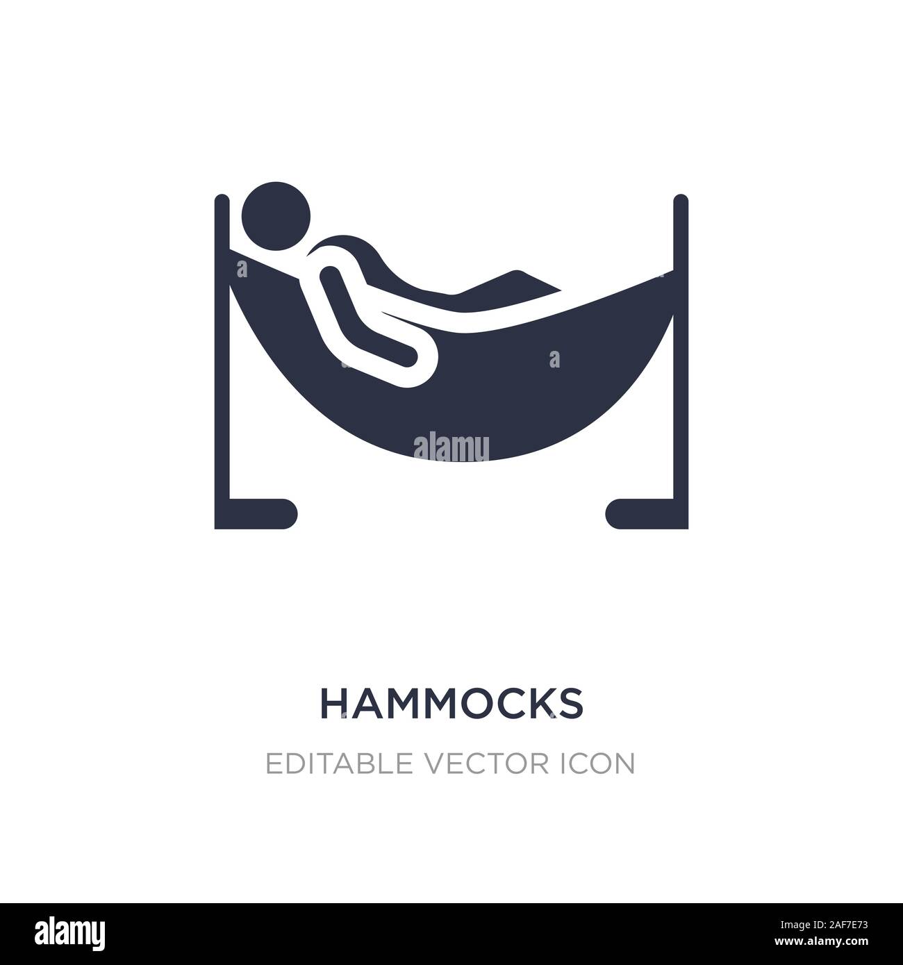 hammocks icon on white background. Simple element illustration from ...