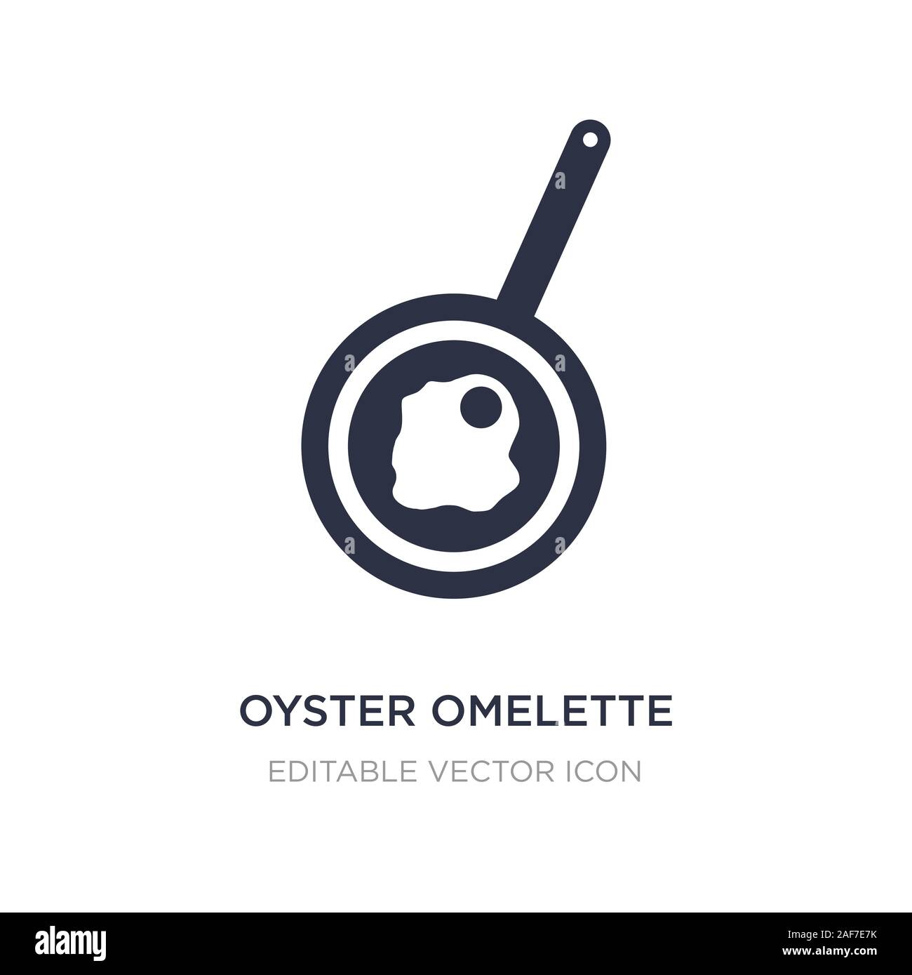 oyster omelette icon on white background. Simple element illustration ...