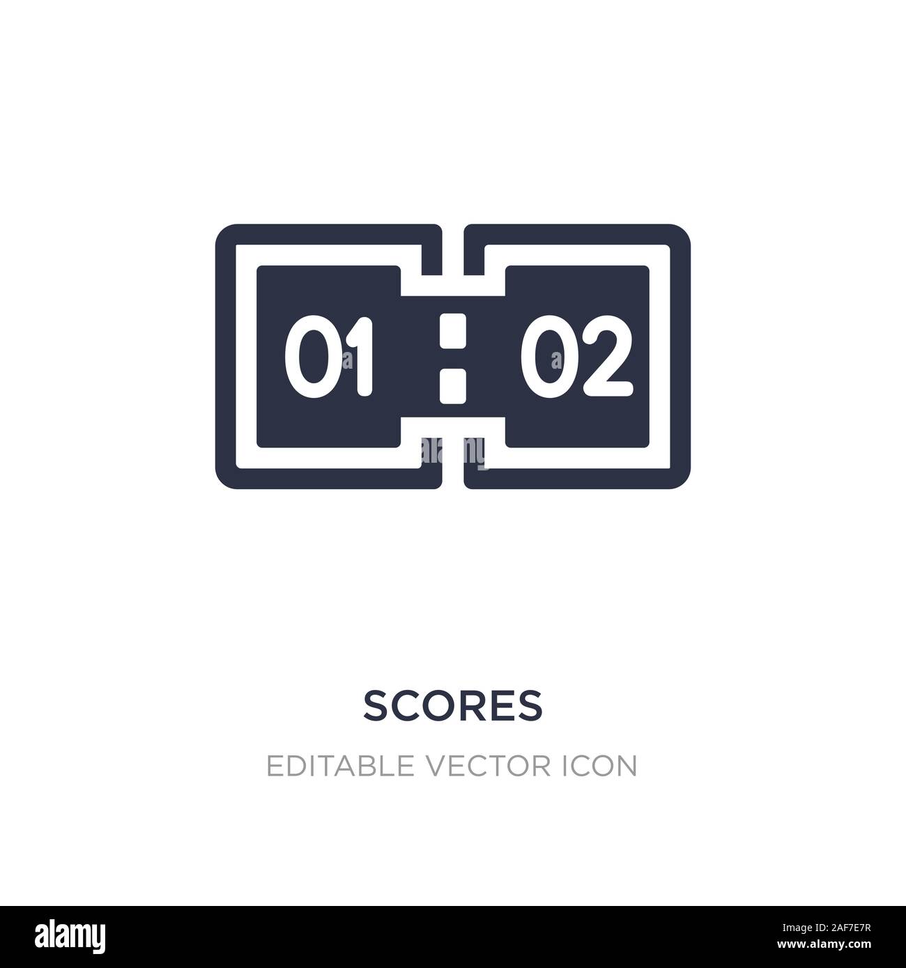 scores icon on white background. Simple element illustration from ...