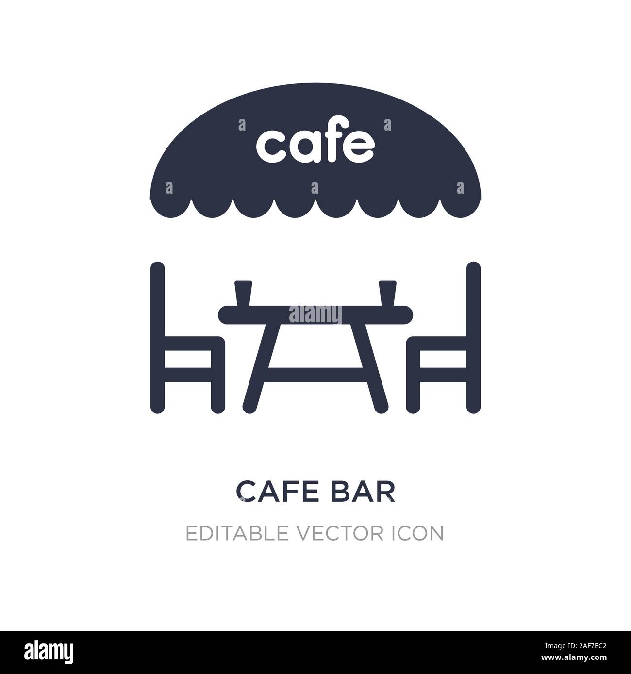 cafe bar icon on white background. Simple element illustration from ...