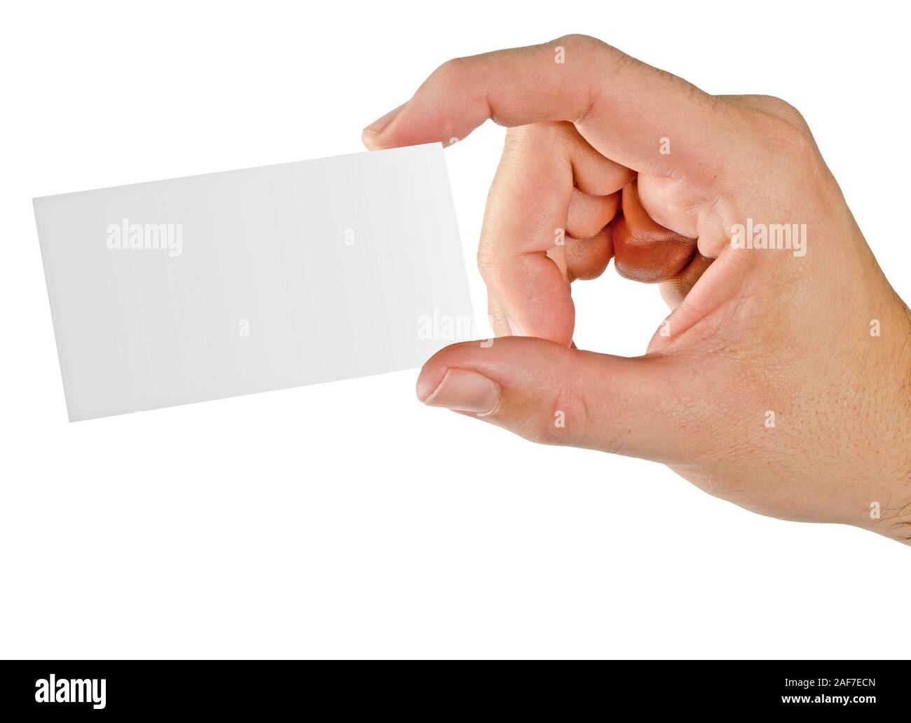 Hand with business card Stock Photo - Alamy