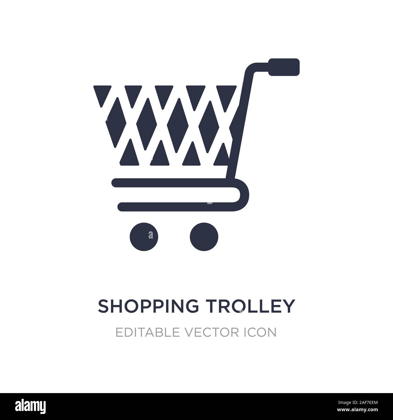 shopping trolley icon on white background. Simple element illustration ...