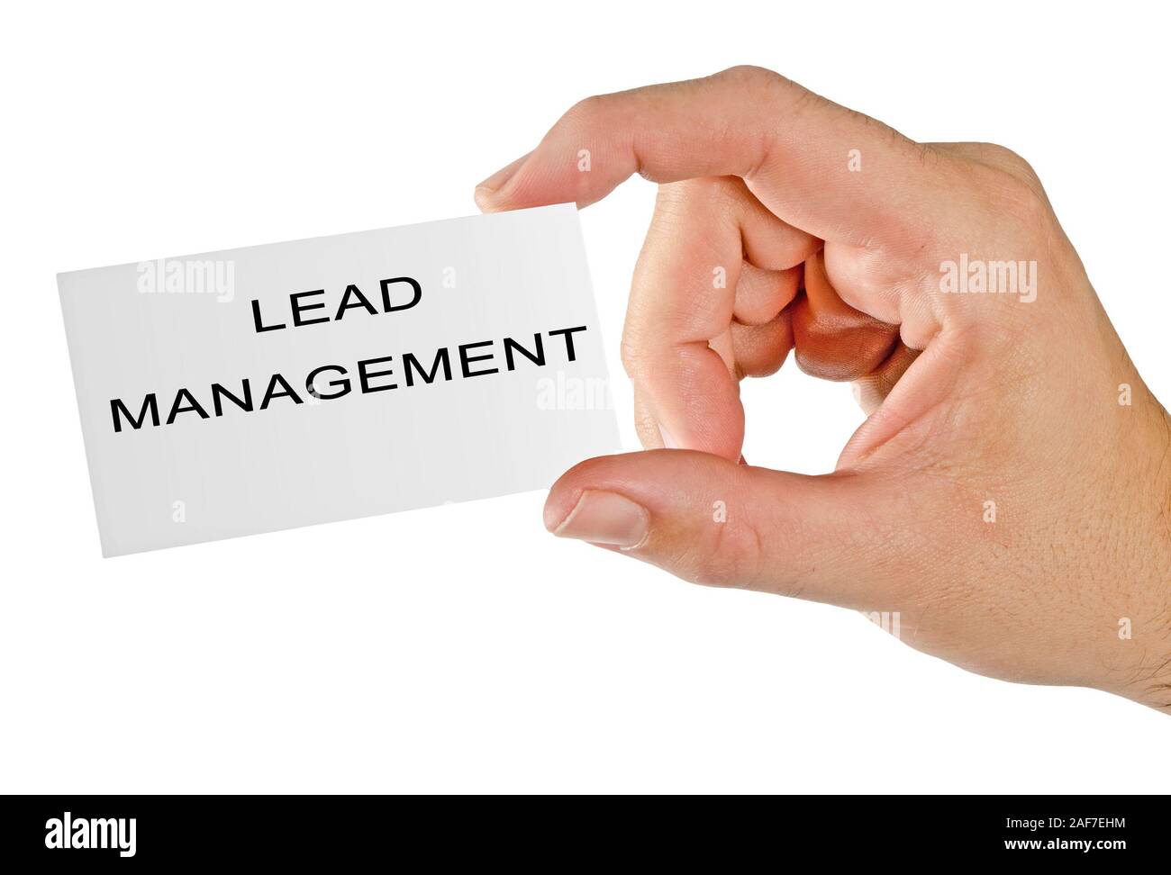 Card for lead management Stock Photo - Alamy