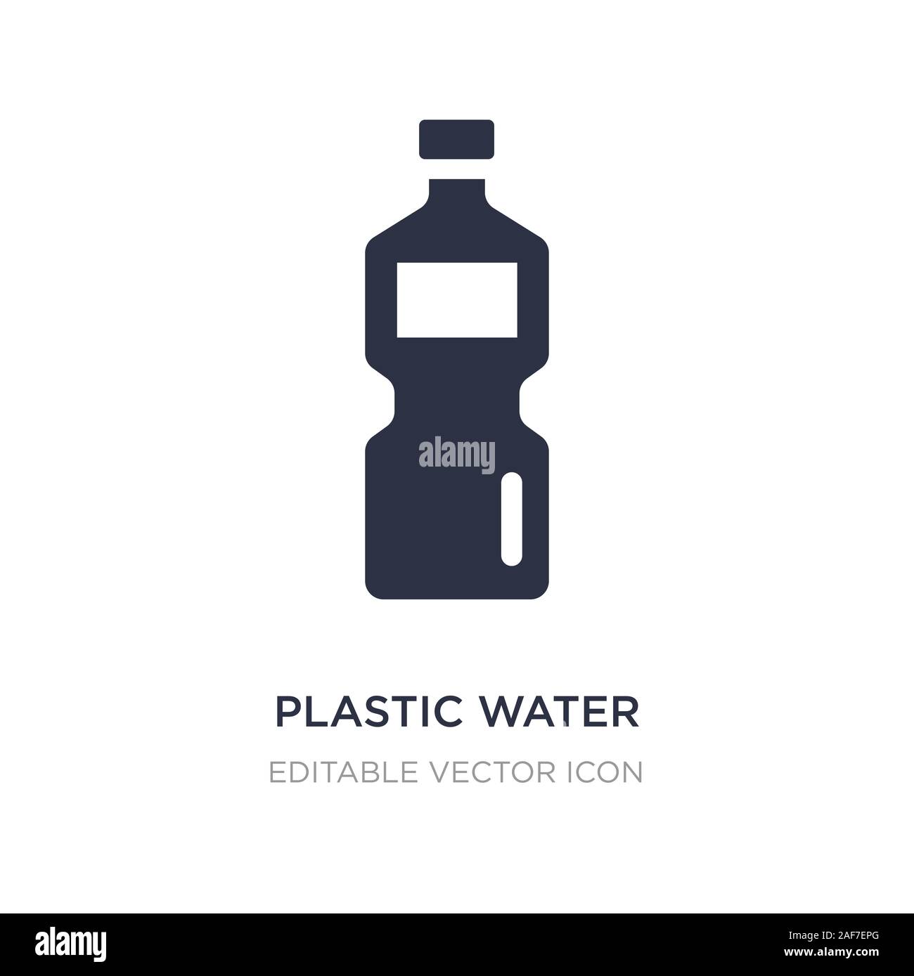 plastic water bottle icon on white background. Simple element ...