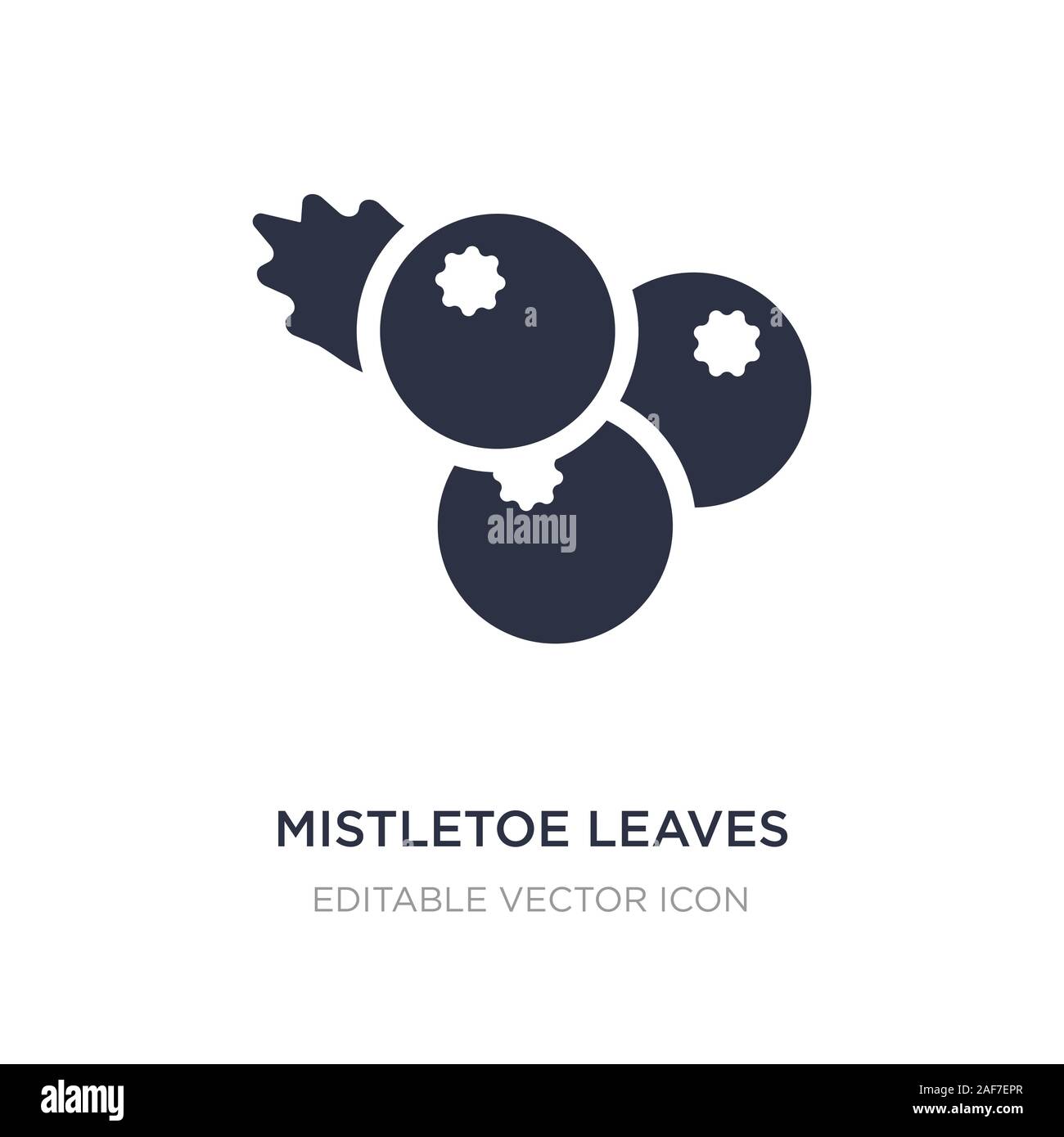 mistletoe leaves icon on white background. Simple element illustration ...