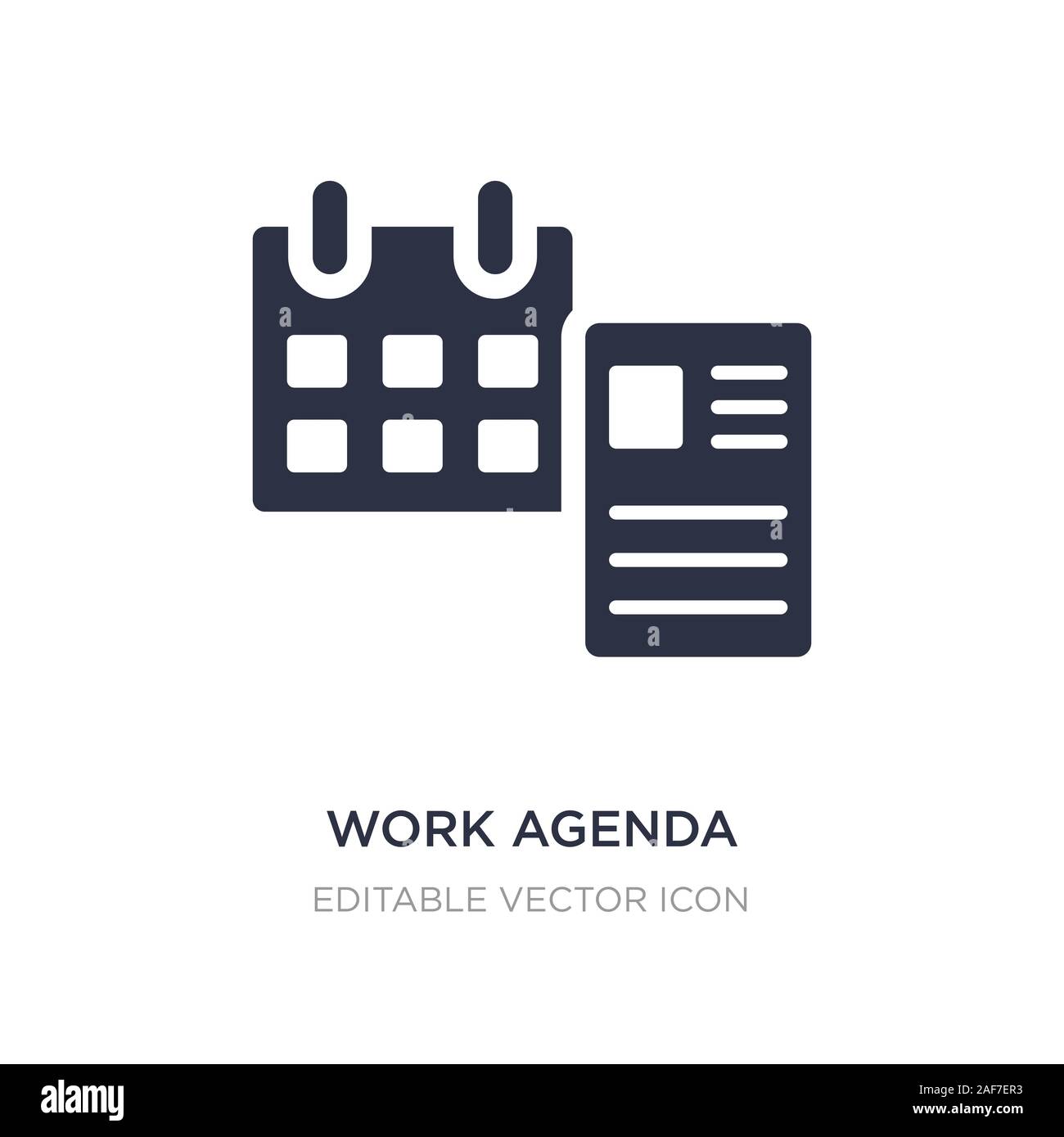 work agenda icon on white background. Simple element illustration from ...