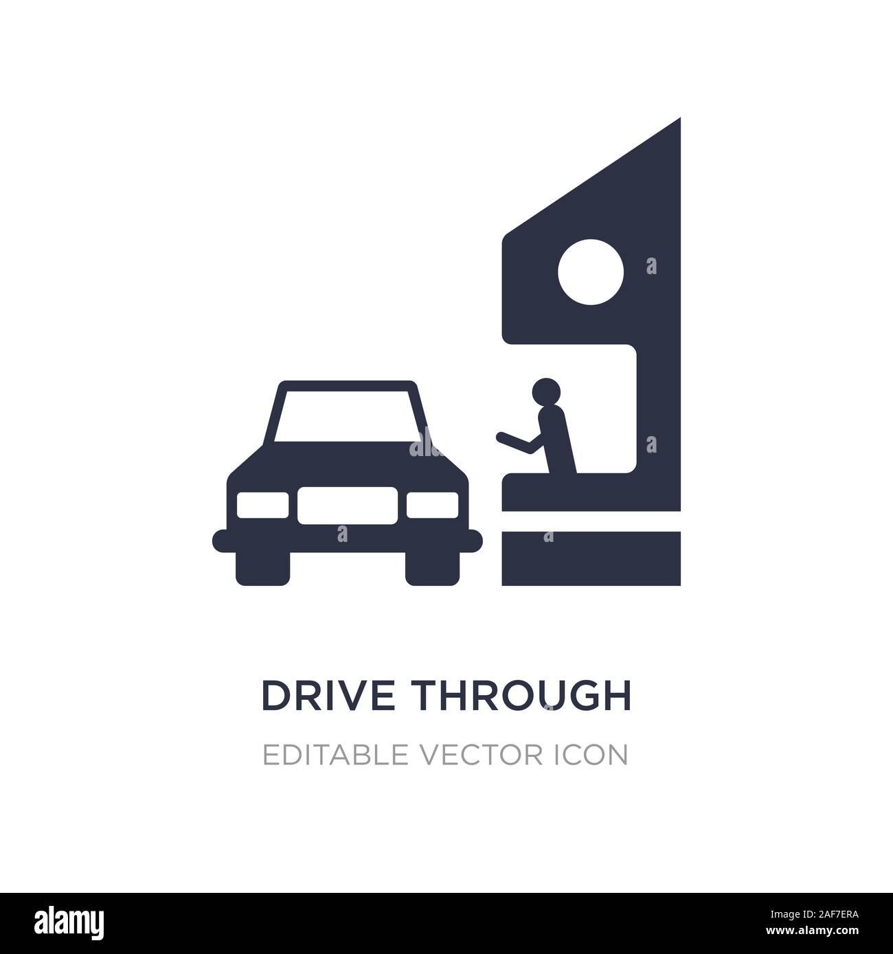 drive through icon on white background. Simple element illustration ...
