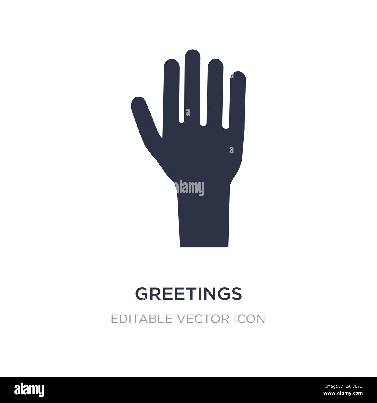 greetings icon on white background. Simple element illustration from ...