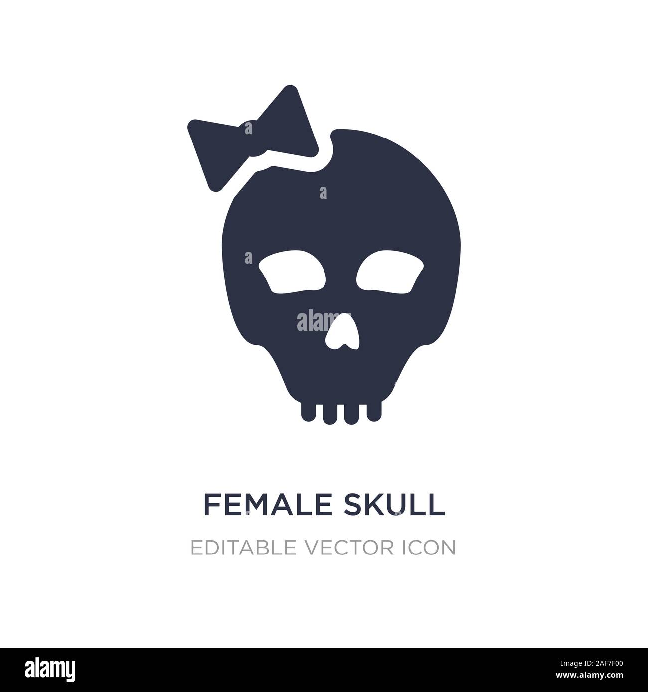 female skull icon on white background. Simple element illustration from ...