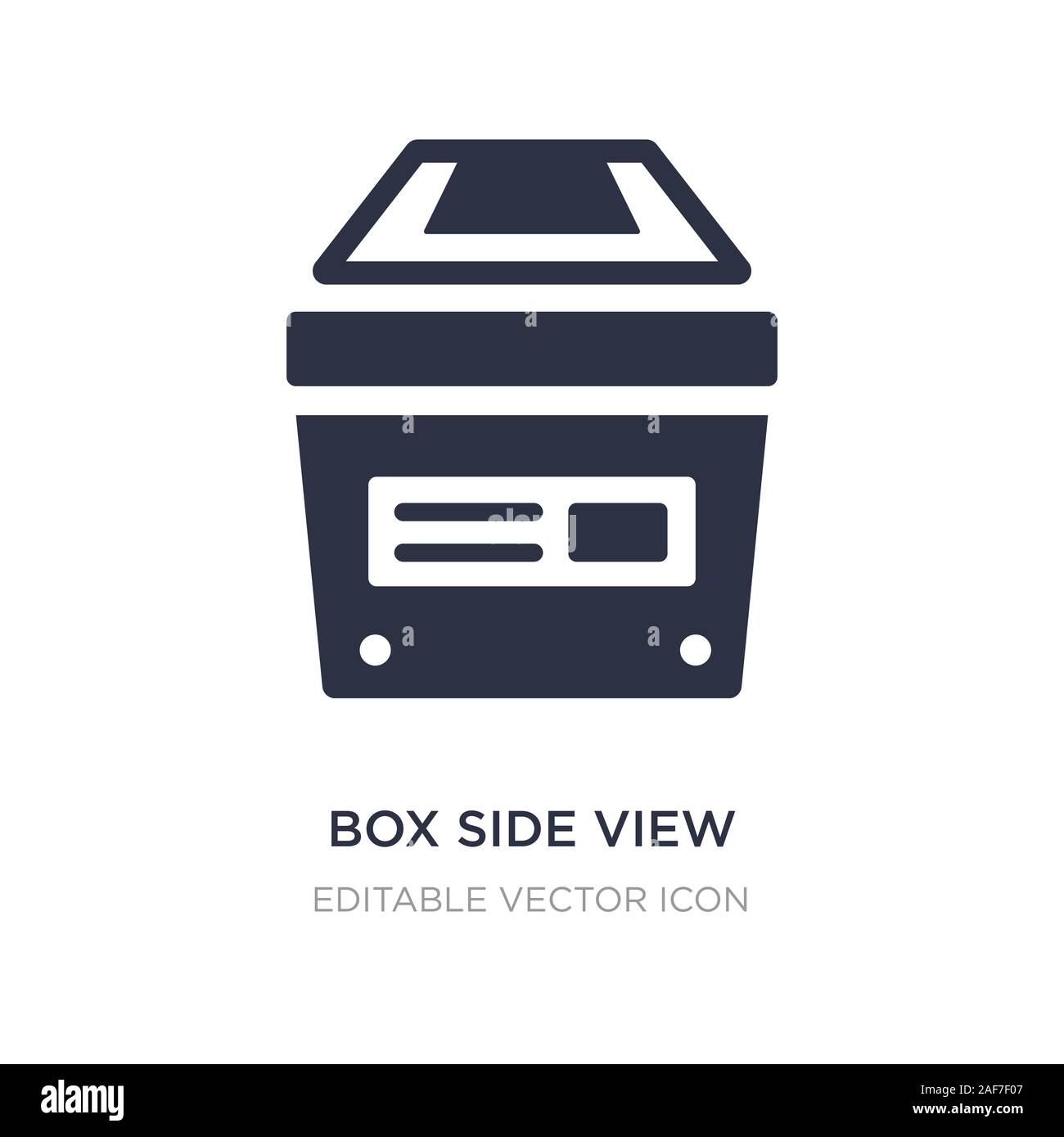 box side view icon on white background. Simple element illustration ...
