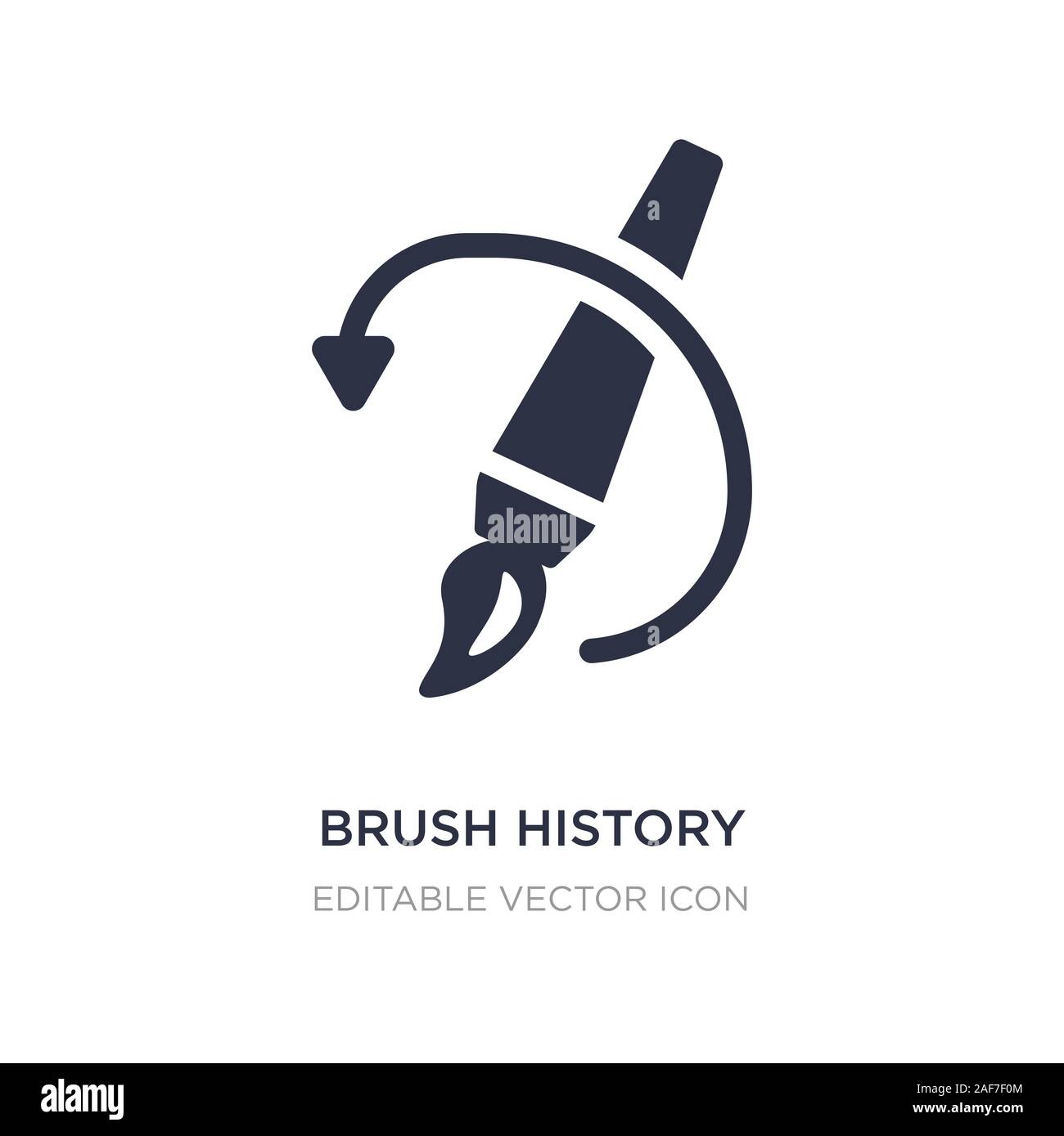 brush history icon on white background. Simple element illustration ...