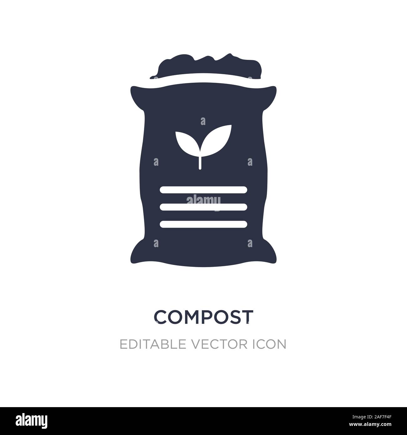 compost icon on white background. Simple element illustration from ...