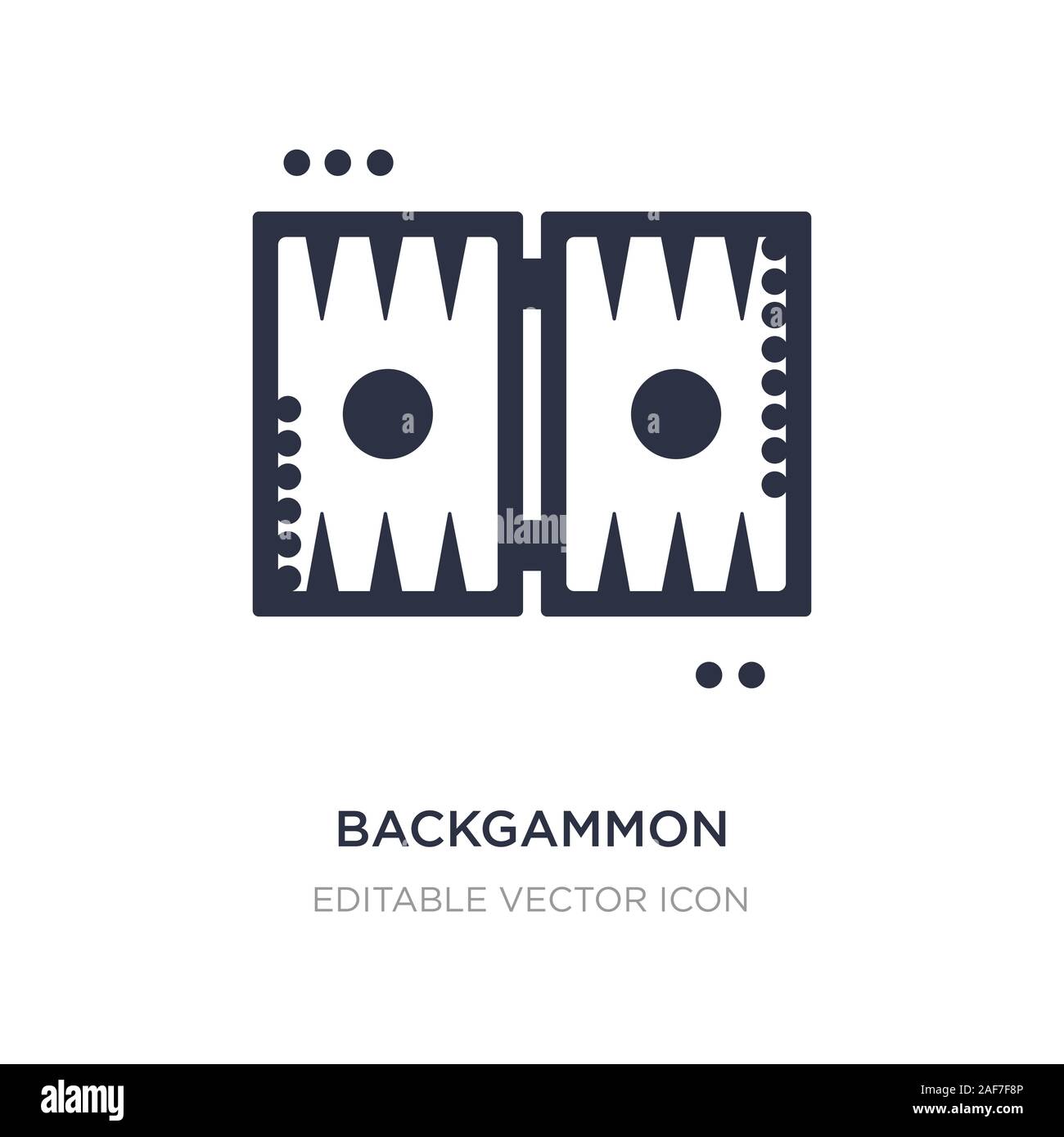 backgammon icon on white background. Simple element illustration from ...