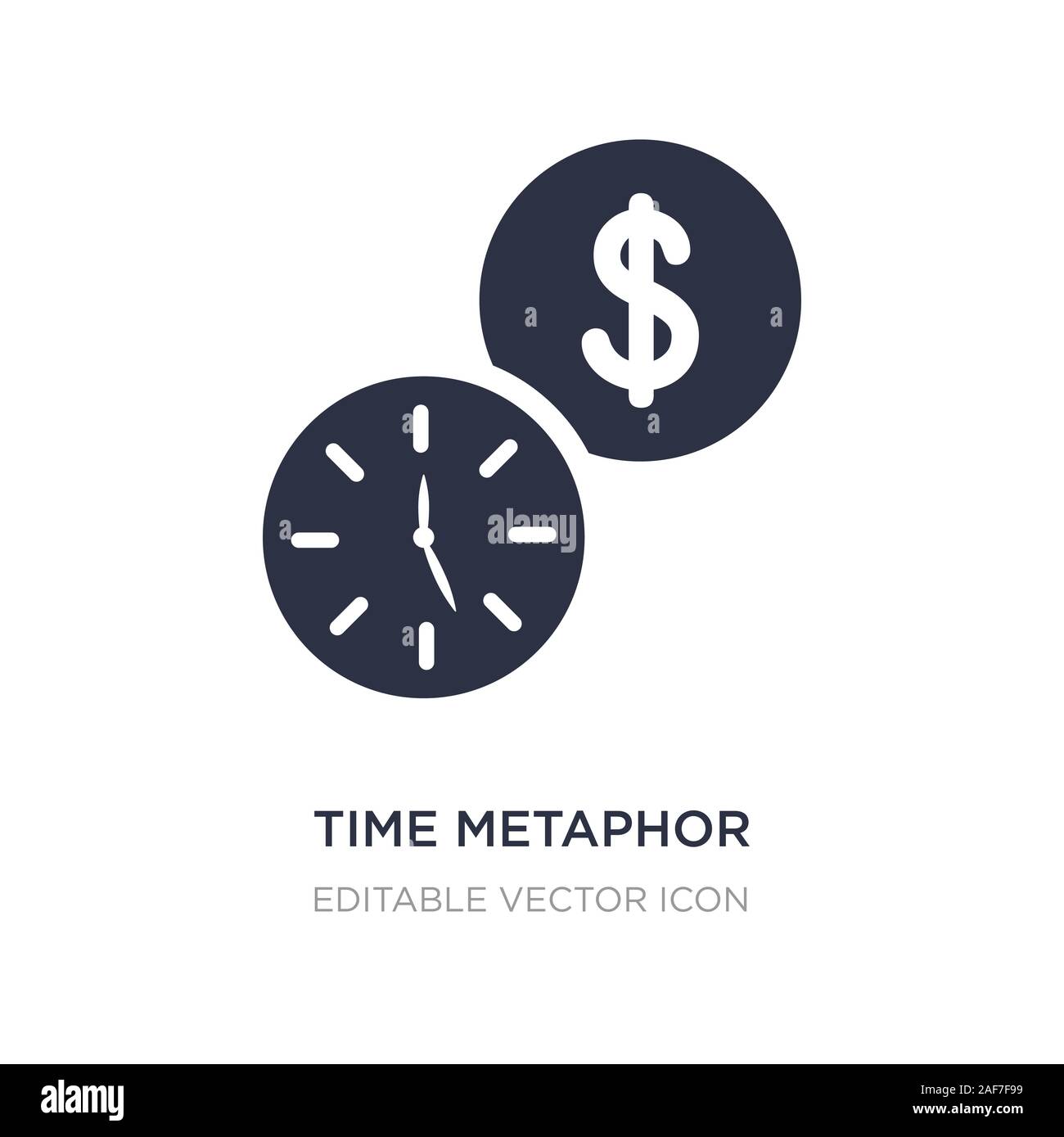 time metaphor icon on white background. Simple element illustration ...