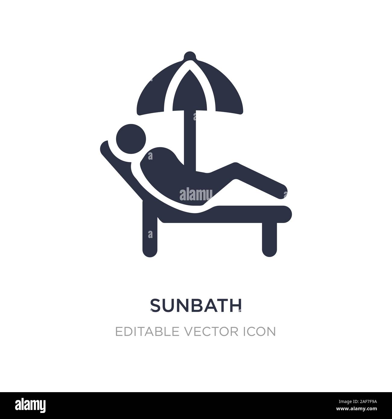 sunbath icon on white background. Simple element illustration from ...