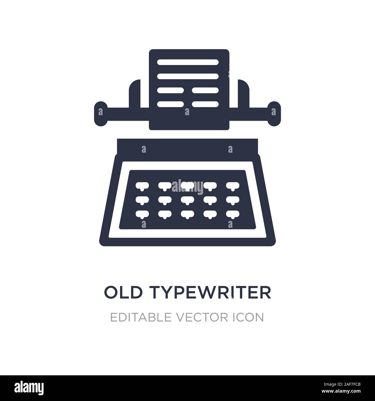 old typewriter icon on white background. Simple element illustration ...