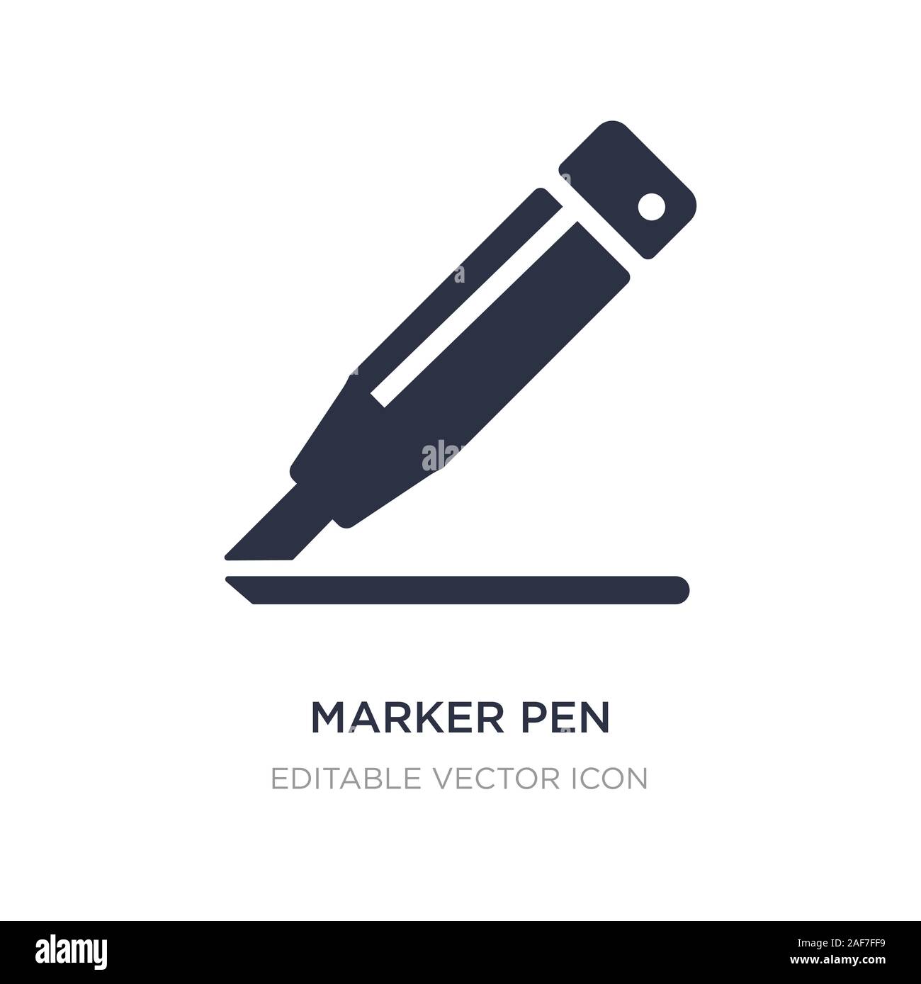 marker pen icon on white background. Simple element illustration from ...