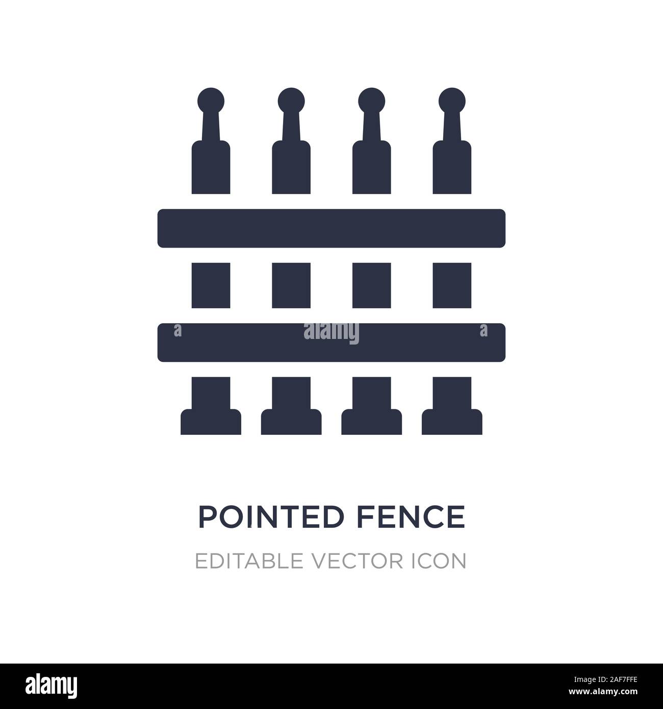 pointed fence icon on white background. Simple element illustration ...
