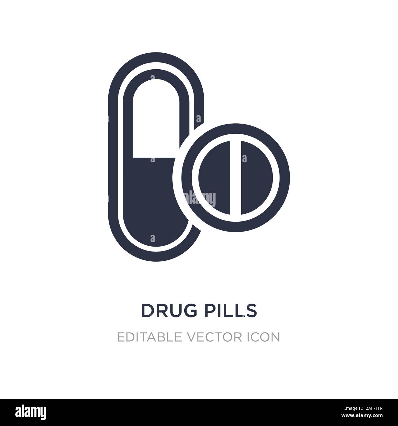 drug pills icon on white background. Simple element illustration from ...