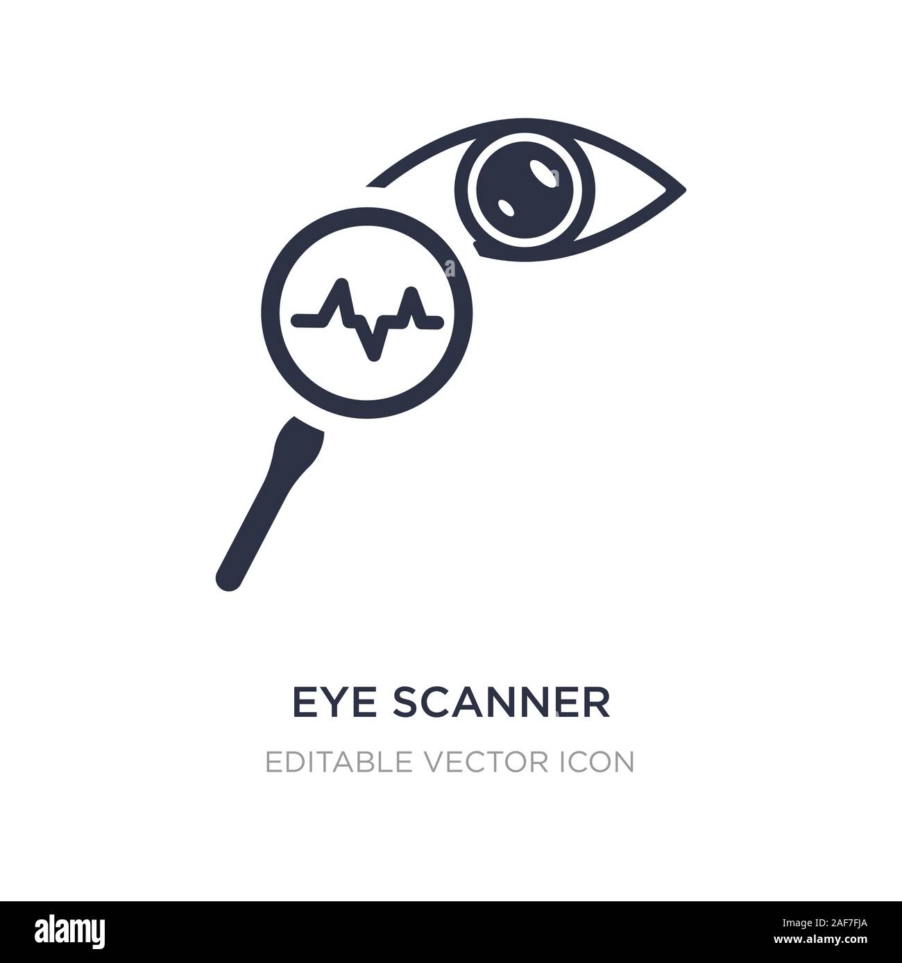 eye scanner medical icon on white background. Simple element ...
