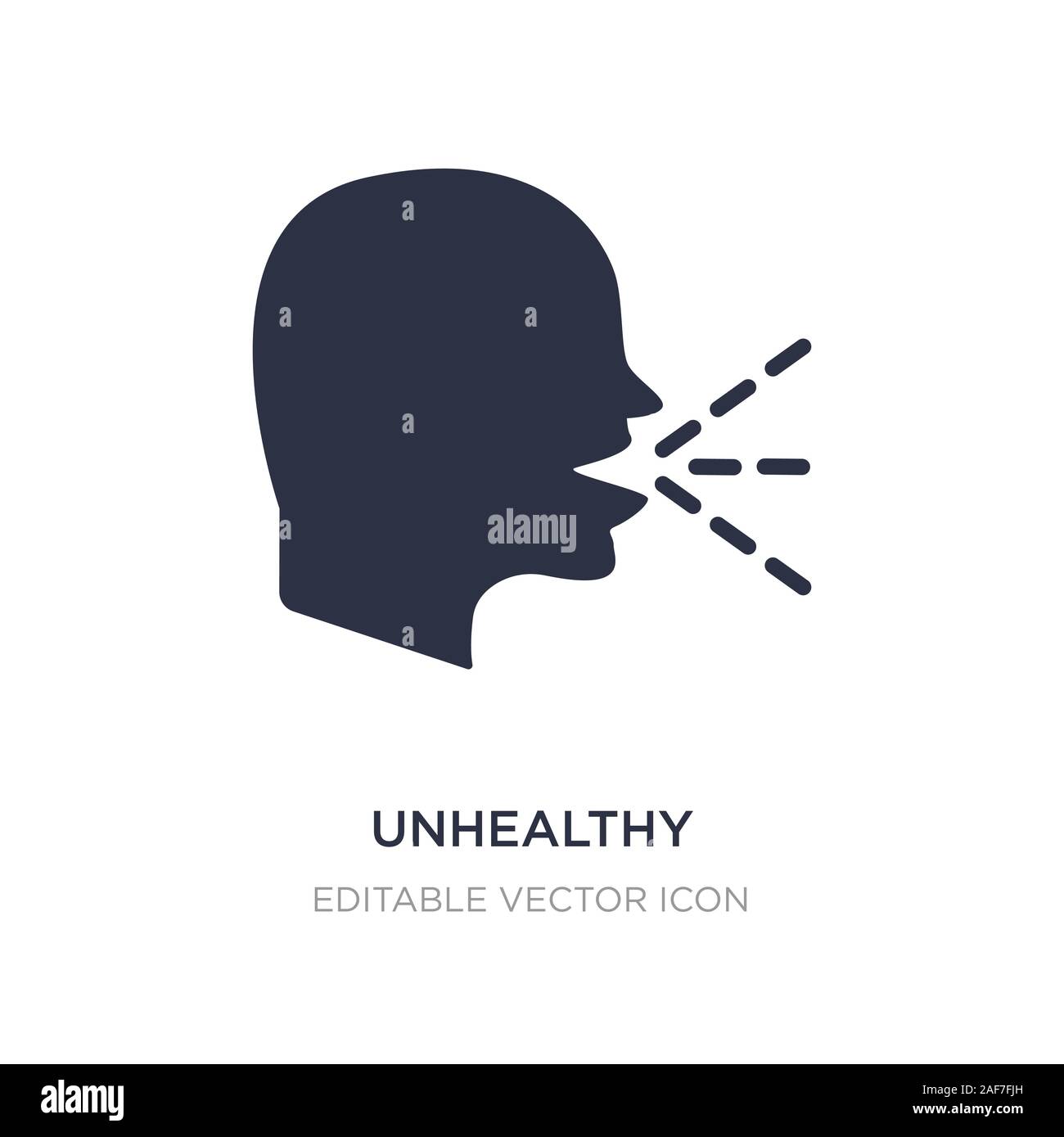 unhealthy medical condition icon on white background. Simple element ...