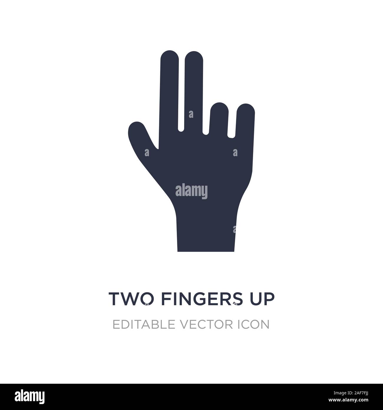 two fingers up icon on white background. Simple element illustration ...