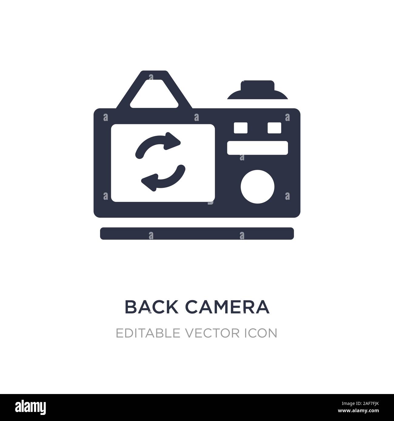 back camera icon on white background. Simple element illustration from ...