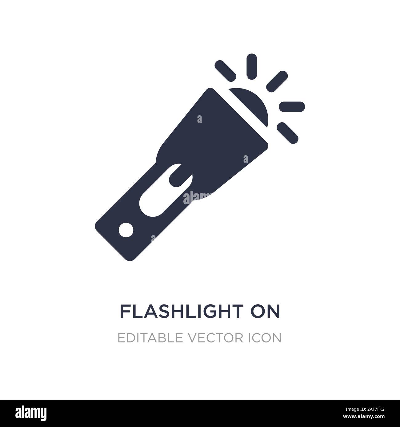 flashlight on icon on white background. Simple element illustration ...