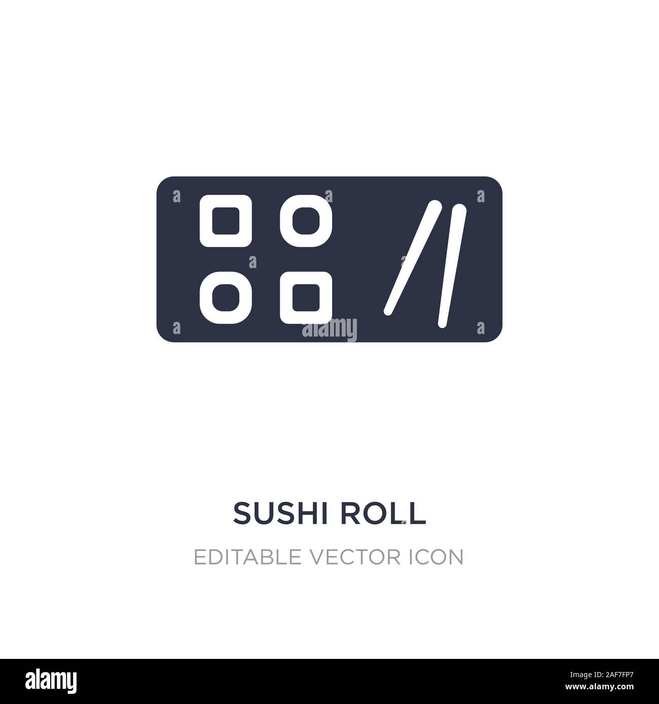 sushi roll icon on white background. Simple element illustration from ...
