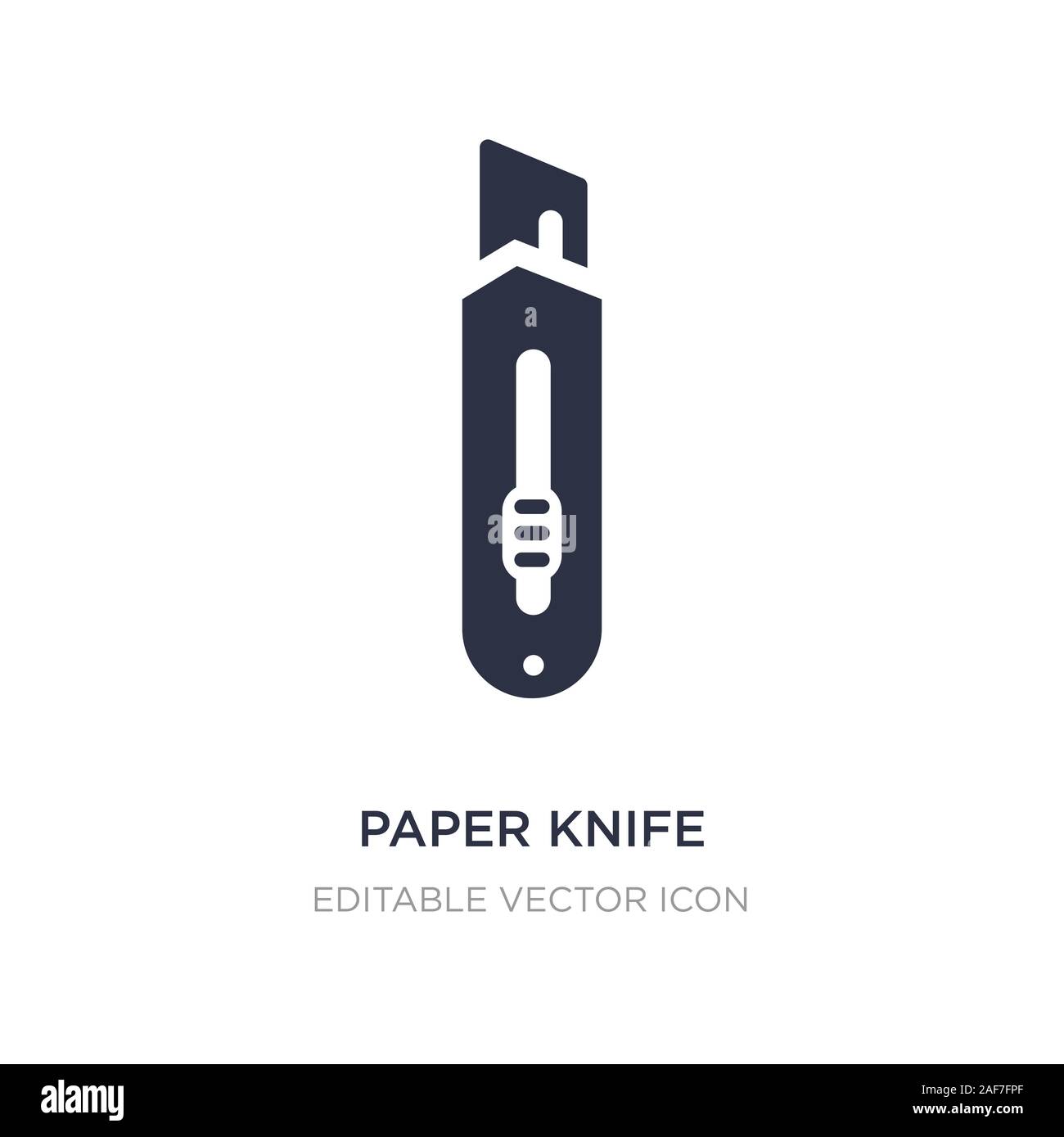 paper knife icon on white background. Simple element illustration from ...