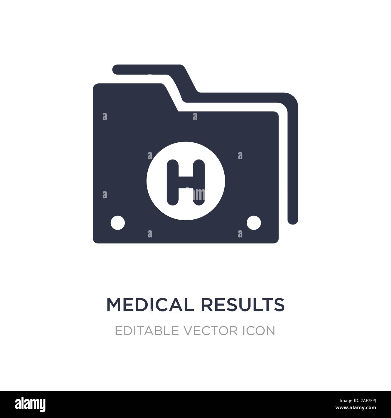 medical results folders icon on white background. Simple element ...
