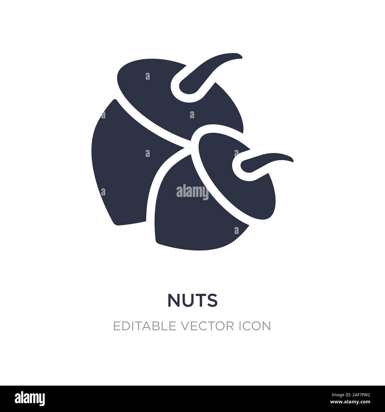 nuts icon on white background. Simple element illustration from General ...