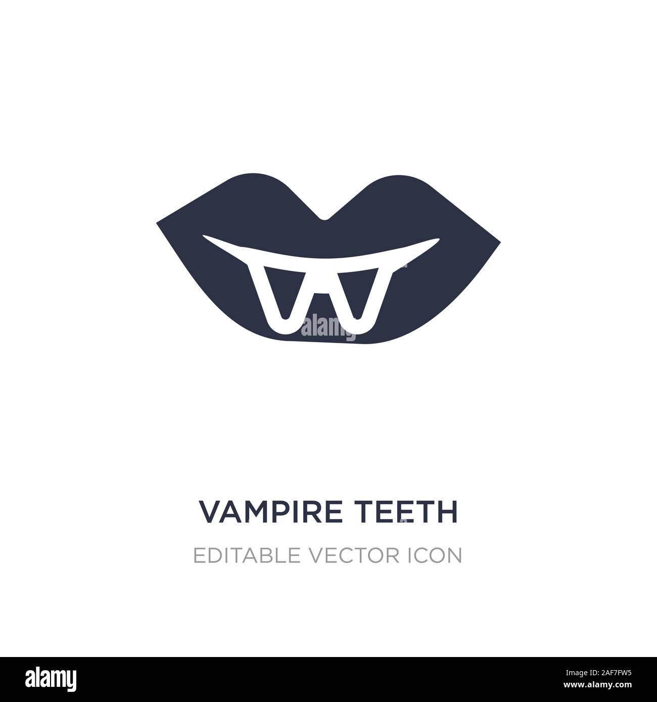 vampire teeth icon on white background. Simple element illustration ...
