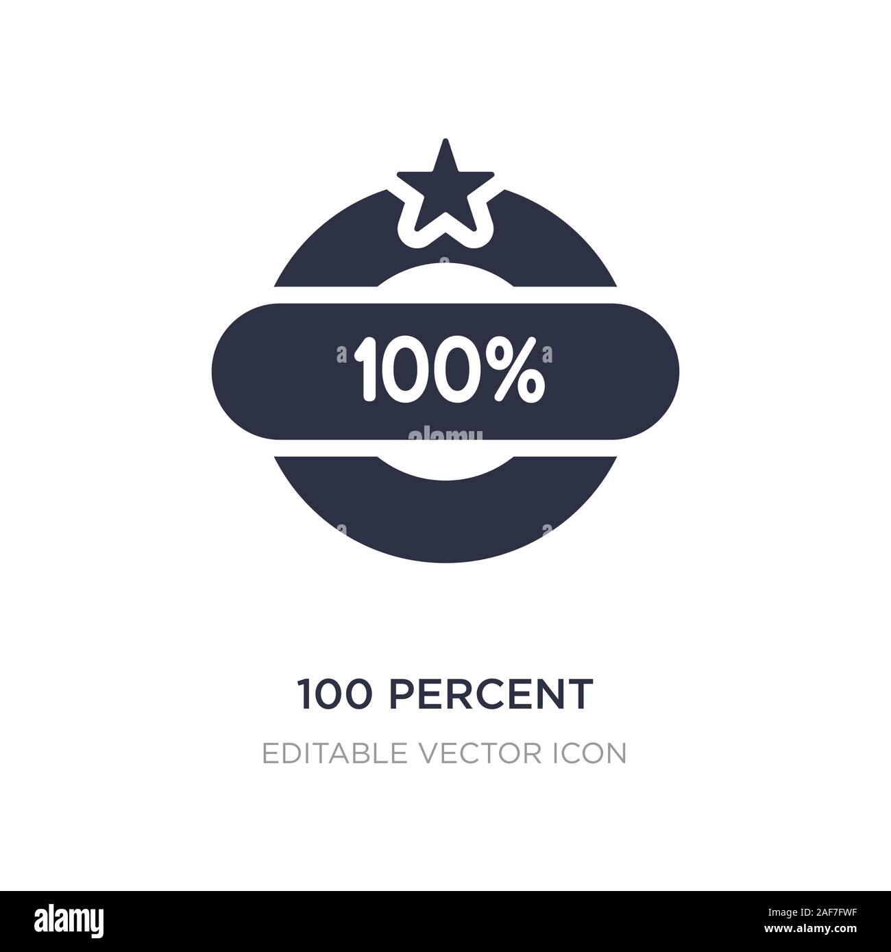 100 percent icon on white background. Simple element illustration from ...