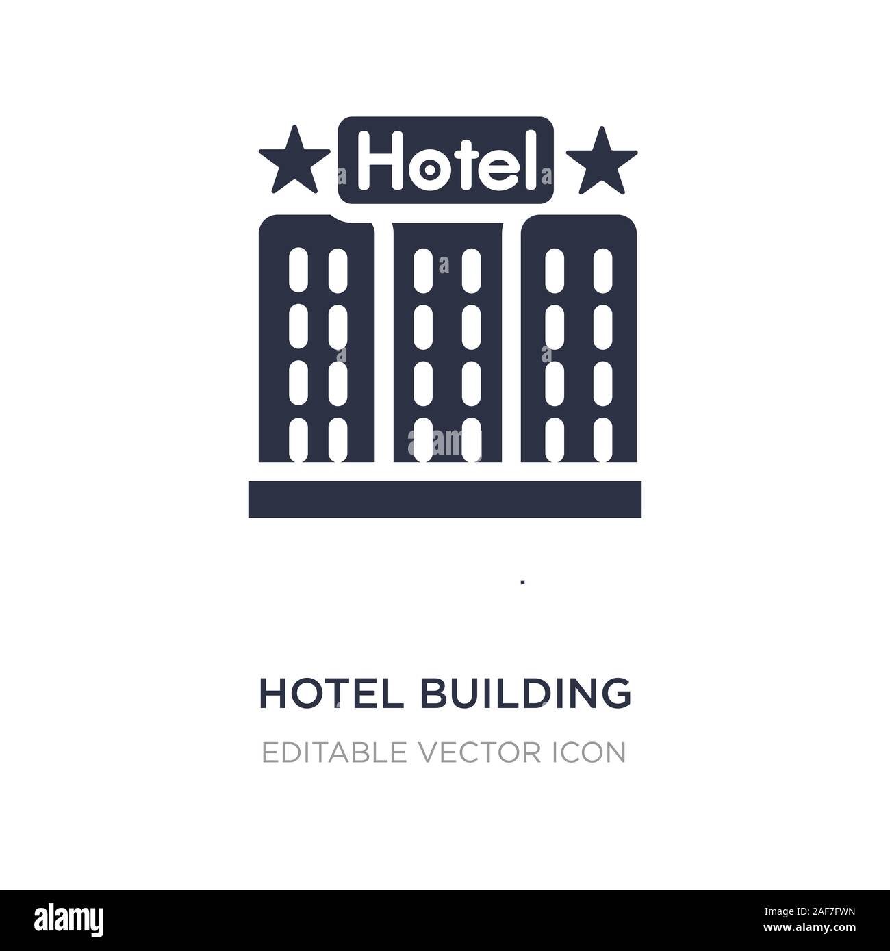 hotel building icon on white background. Simple element illustration ...