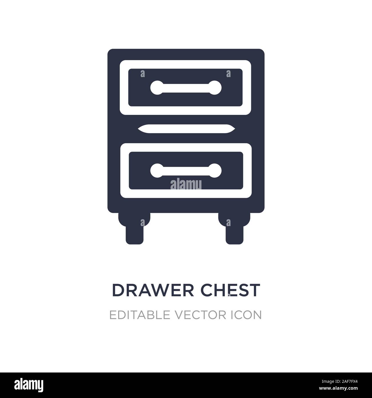 drawer chest icon on white background. Simple element illustration from ...