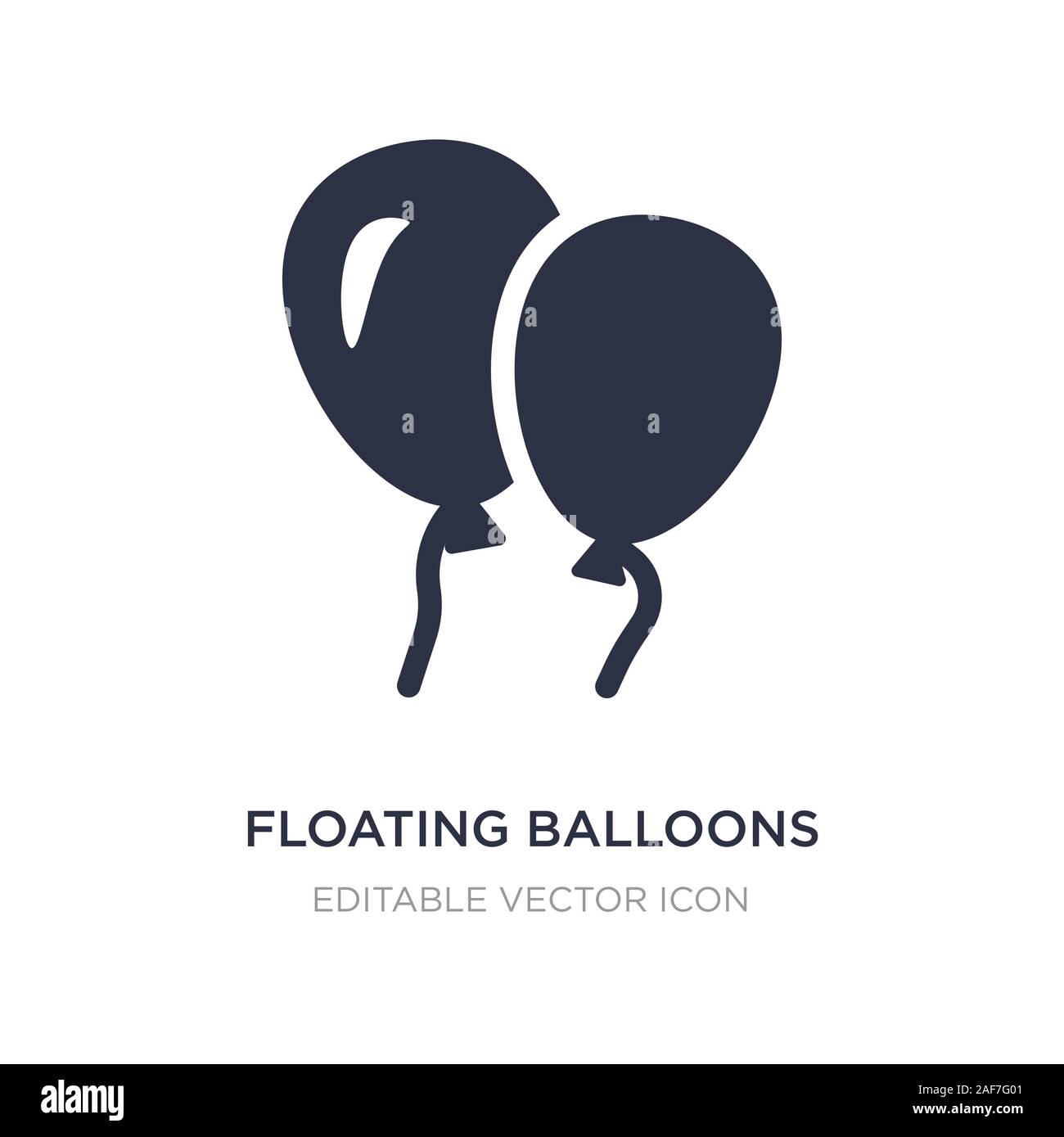 floating balloons icon on white background. Simple element illustration ...