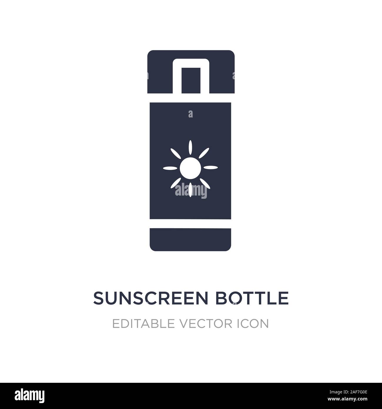sunscreen bottle icon on white background. Simple element illustration ...