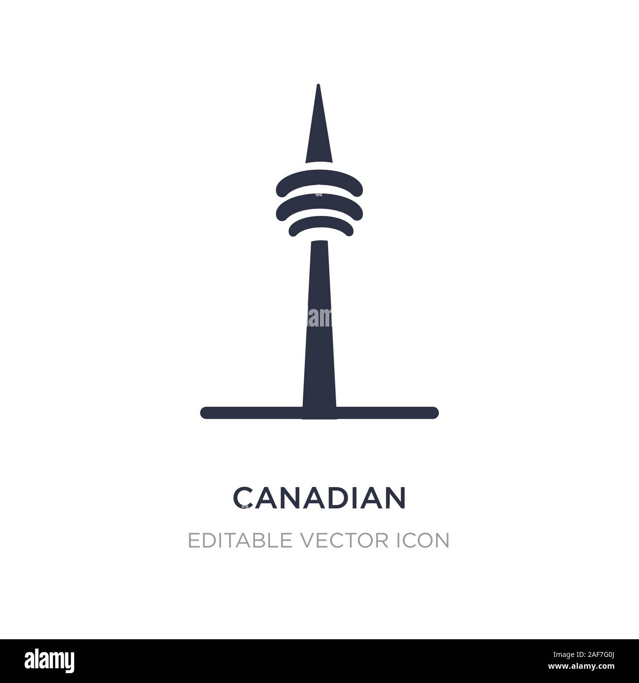 canadian national tower icon on white background. Simple element ...