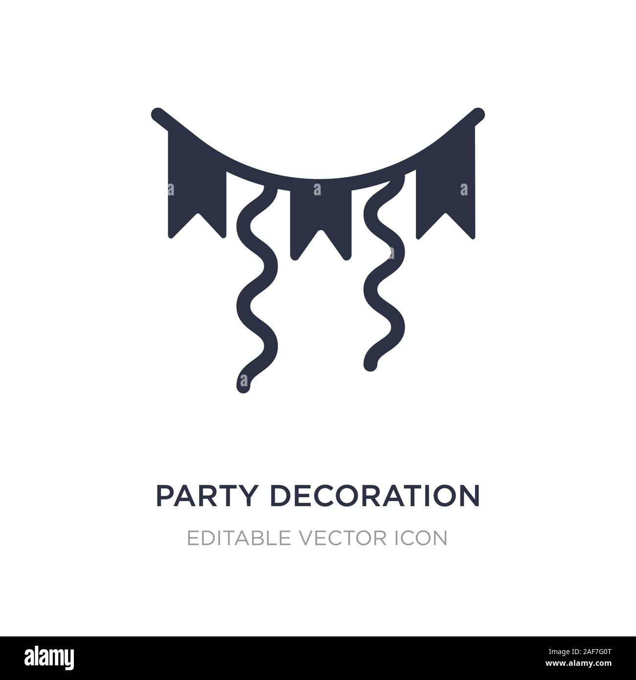 party decoration icon on white background. Simple element illustration ...