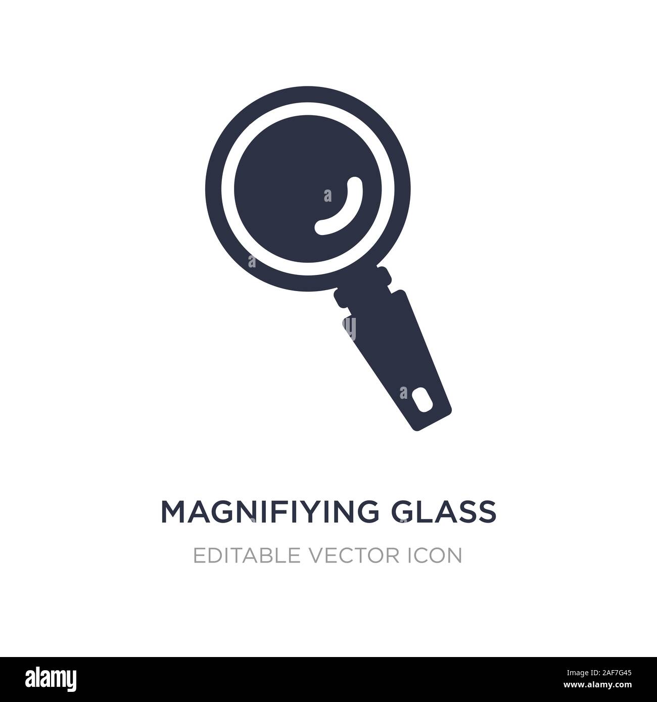 magnifiying glass icon on white background. Simple element illustration ...