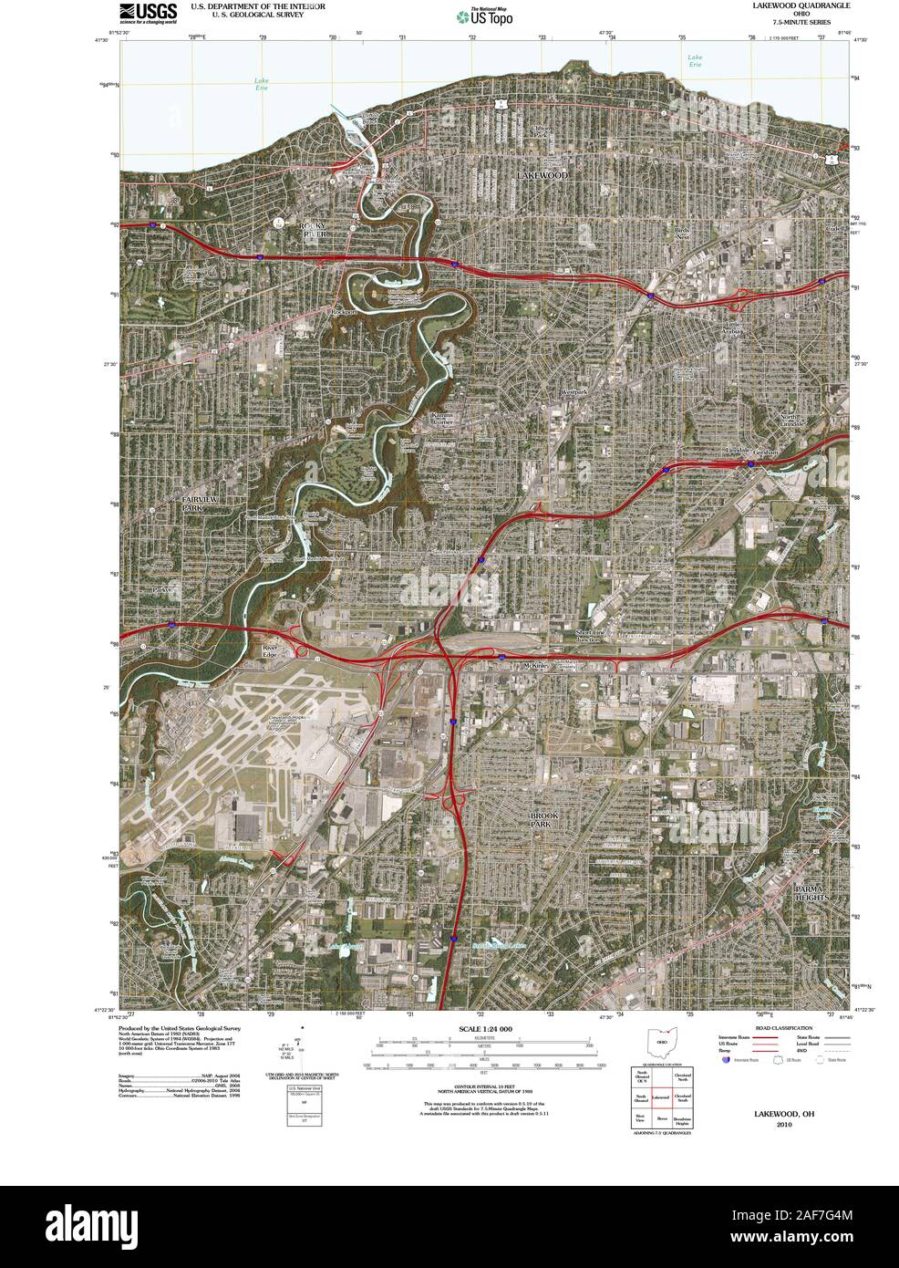 Lakewood ohio map hi-res stock photography and images - Alamy