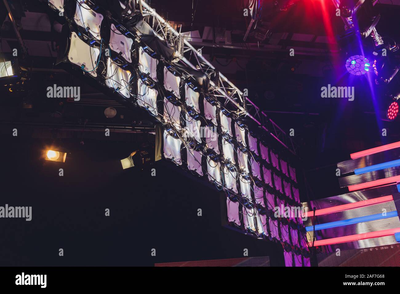 Modular LED display for a display screen wall to project video walls on ...