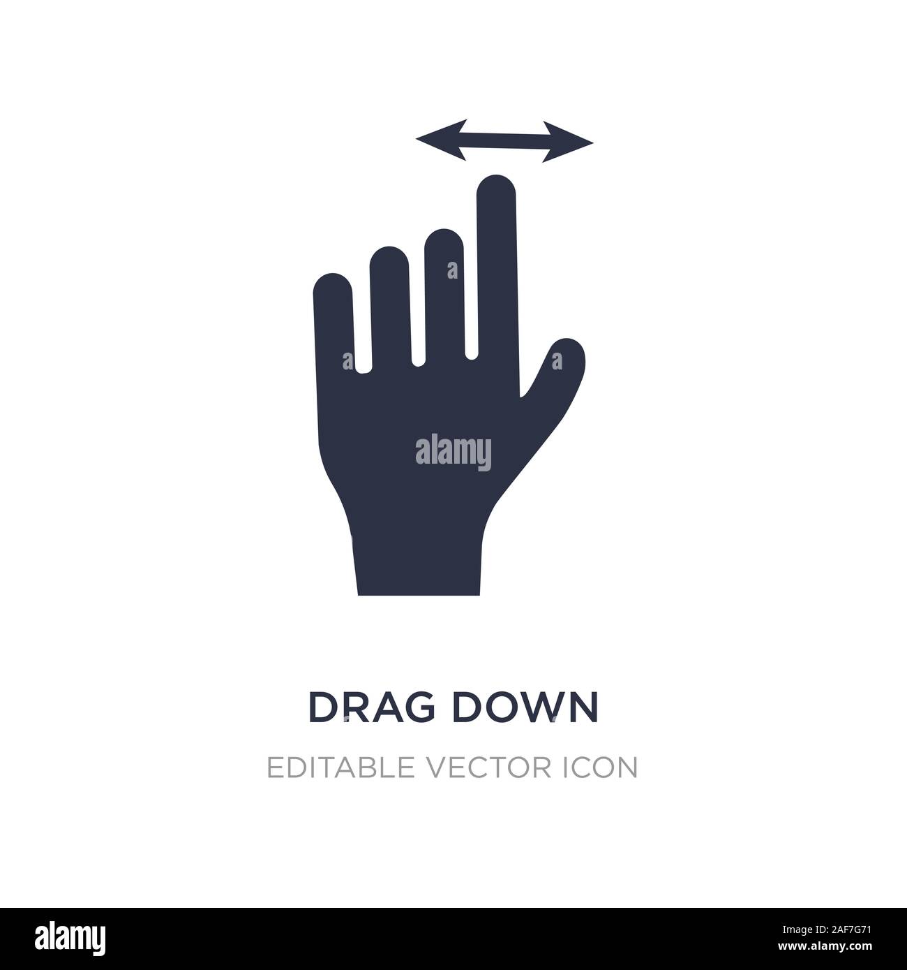 drag down icon on white background. Simple element illustration from ...