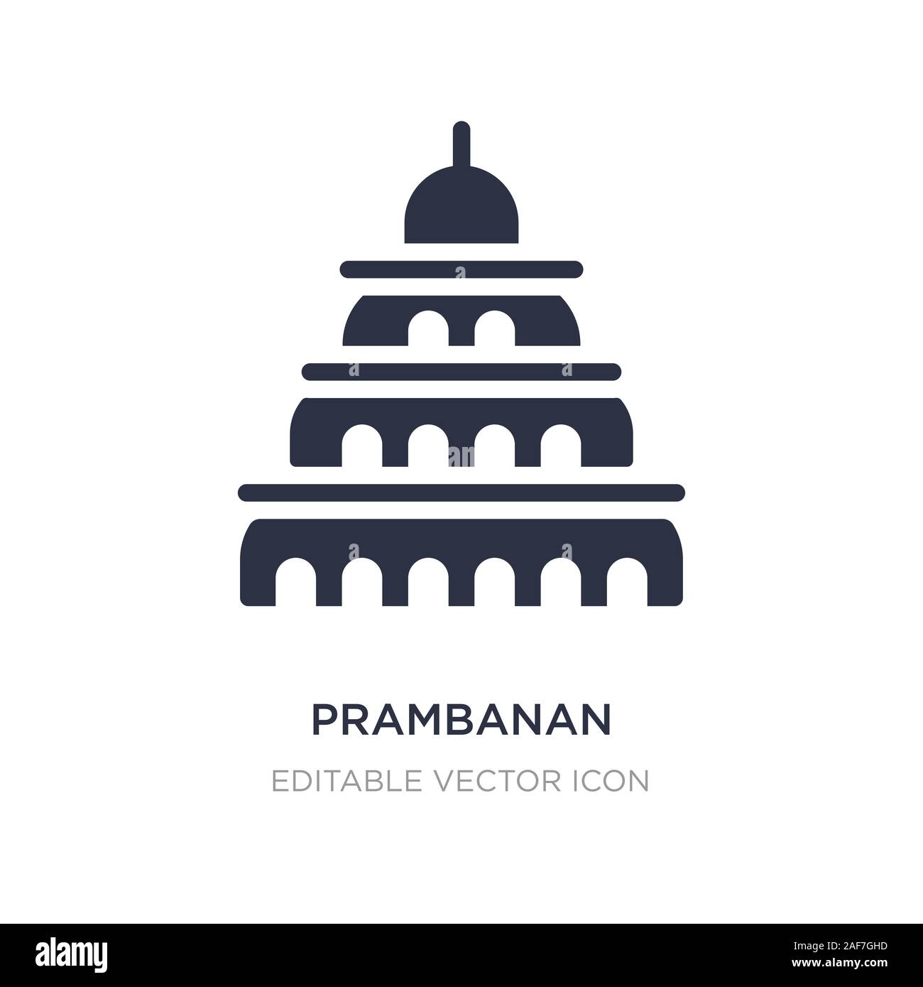 prambanan icon on white background. Simple element illustration from ...