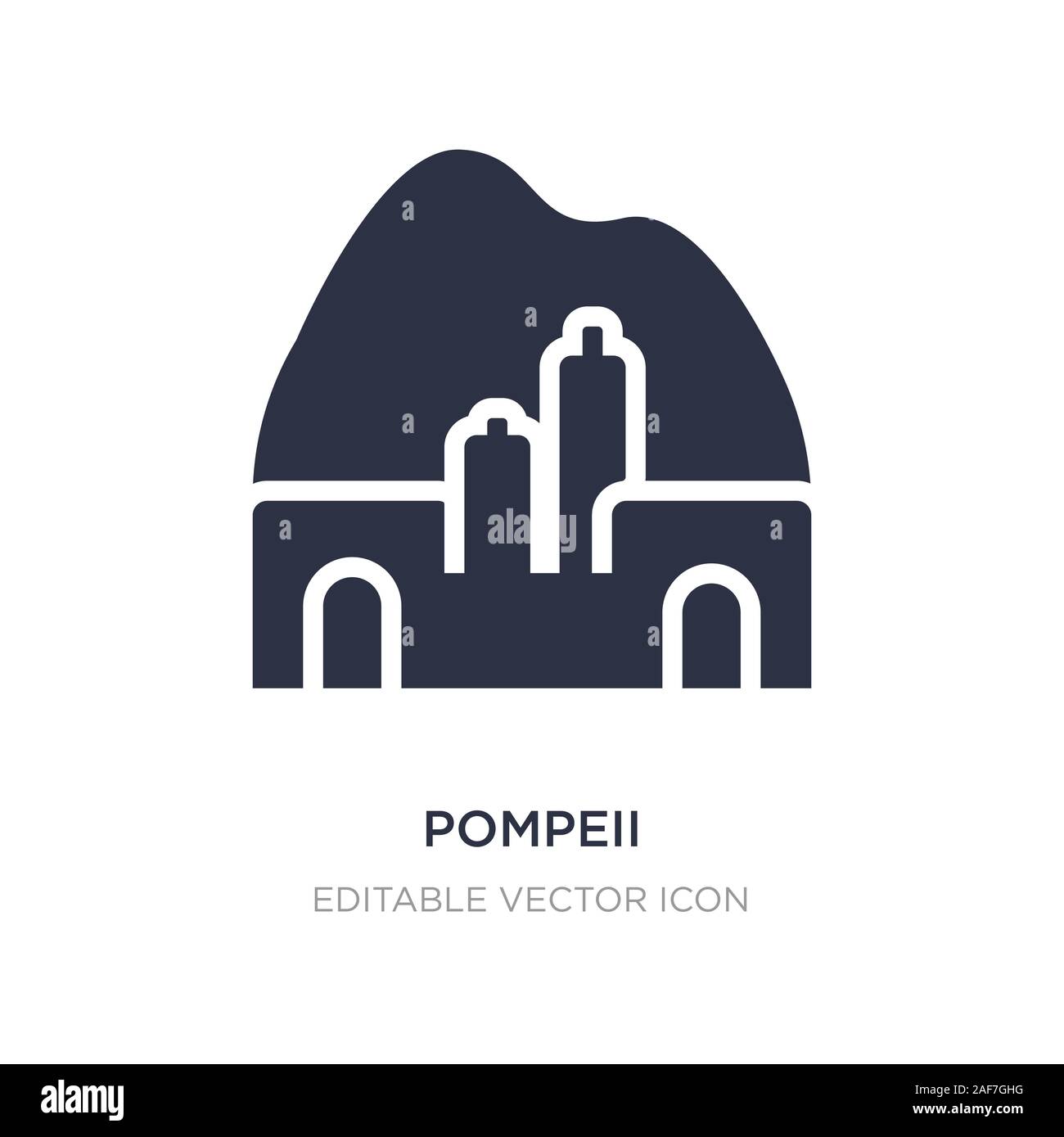 pompeii icon on white background. Simple element illustration from ...