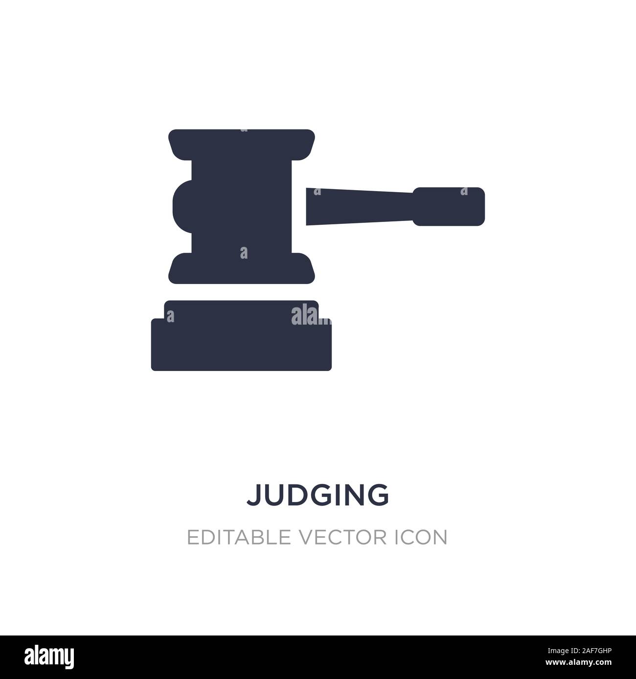 judging icon on white background. Simple element illustration from ...