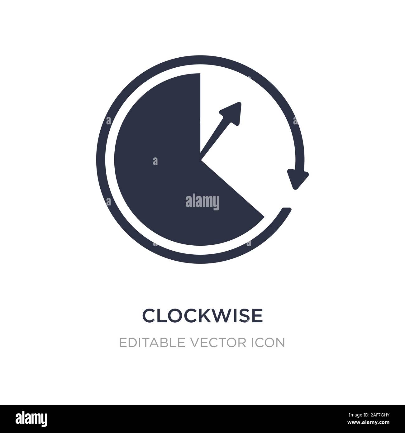 clockwise icon on white background. Simple element illustration from ...